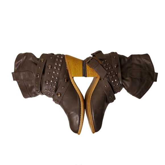 Maurices | Shoes | Maurices Brooke Stud Strap Visual Kei Biker Boots ...